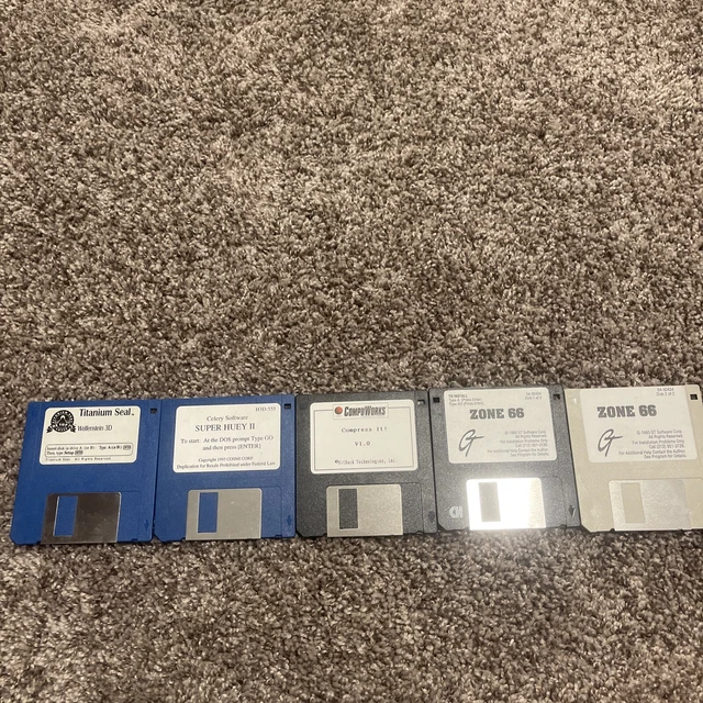 LOT OF 5 Vintage PC Floppy Disk 3.5” games EUR 18,42 - PicClick FR