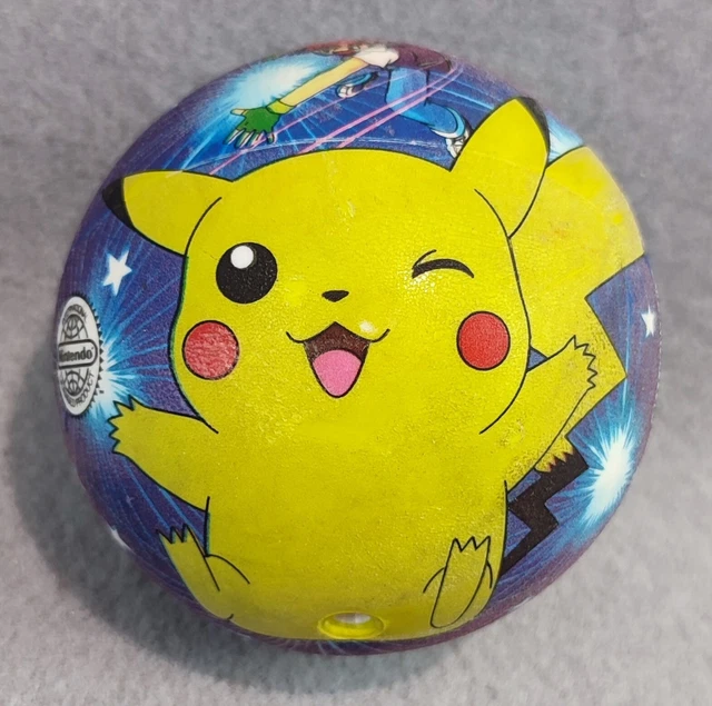 POKEMON PIKACHU PALLA Piccola Gonfia Pallina Nintendo 2000 New Vintage ...
