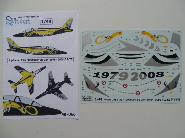 SYHART DECALS 1/48 Alpha Jet 1 000 000 heures de vol 1979-2008 EUR 12 ...