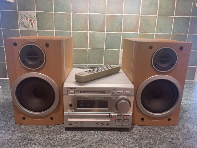 SONY DHC-MD373 COMPACT Hi-Fi Stereo System MiniDisc Radio CD Speakers ...