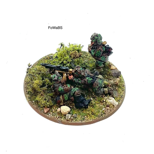 28MM BOLT ACTION WW2 German Waffen SS Med Machine Gun Team painted by ...
