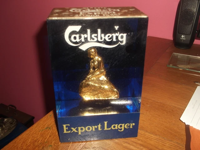 RARE VINTAGE ADVERTISING Carlsberg Export Lager Mermaid Pub Bar Font ...