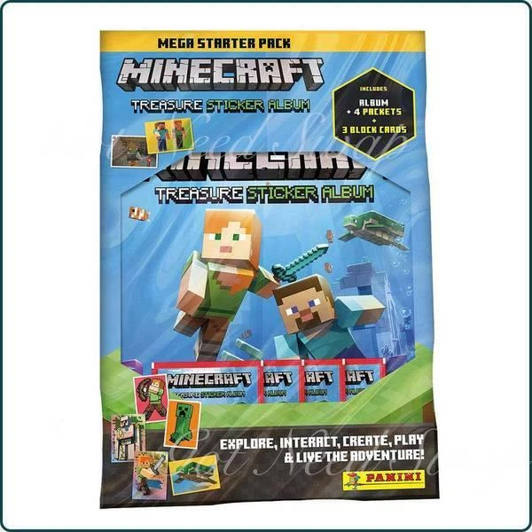 MINECRAFT TREASURE STICKER Album: Mega Starter Pack EUR 8,75 - PicClick FR