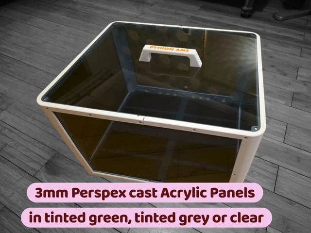 BAMBU LABS PYTHON mod AMS1/AMS2-Pro Enclosure - Full Set of Acrylic Panels £68.28 - PicClick UK