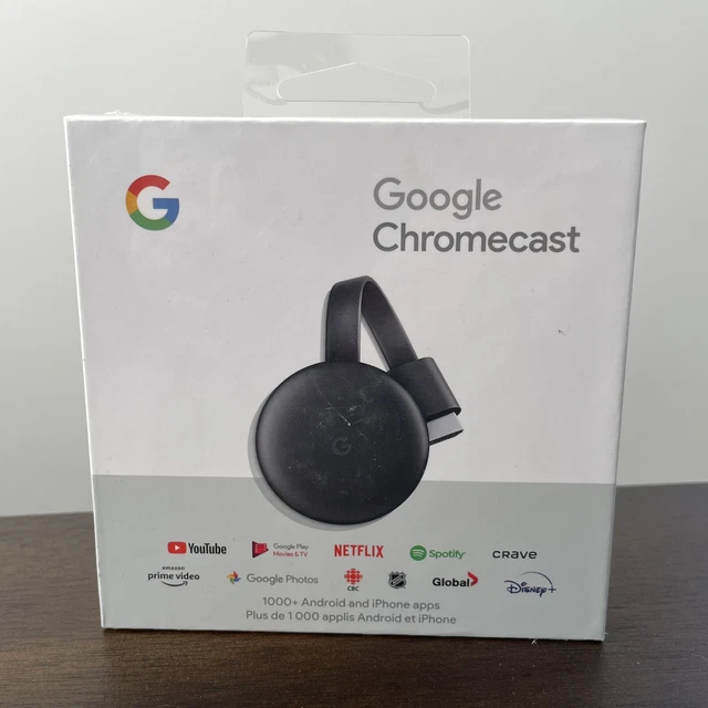 GOOGLE CHROMECAST 3RD Generation - Charcoal Grey (GA00439-CA) $49.99 ...