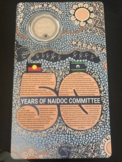 NAIDOC 50TH ANNIVERSARY 2024 50c Colour Frosted Uncirculated Coin $99.00 - PicClick AU