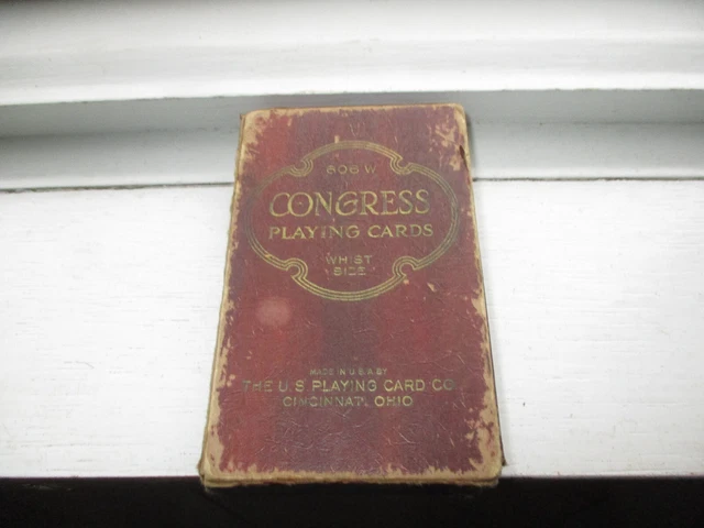 VINTAGE 606W CONGRESS Deck of Playing Cards "B" Cincinnati OH USA (Used ...