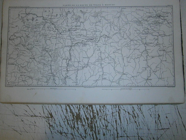 19TH YEAR 1864 road map from Vilnius to Moscow £6.83 - PicClick UK