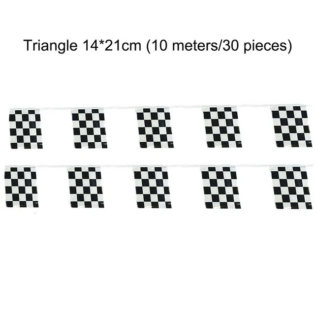 DRAPEAUX À CARREAUX noir et blanc fanion bannière de course parfaite ...