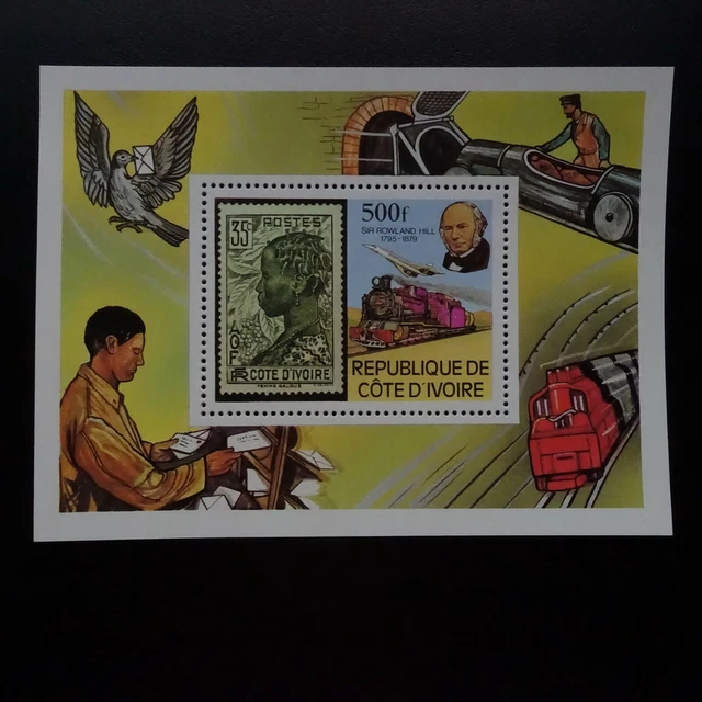 COTE D'IVOIRE BLOC Sheet N° 14 Sir Rowland Hill mint Luxury MNH $14.90 ...