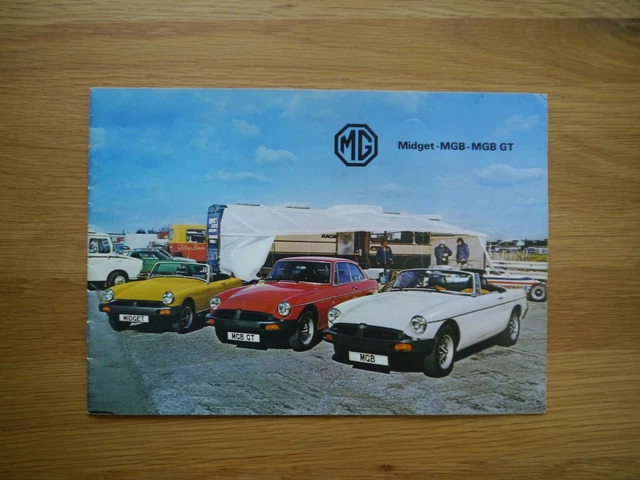MG CAR RANGE (Midget, MGB, MGB GT) Brochure 1978 £9.00 - PicClick UK