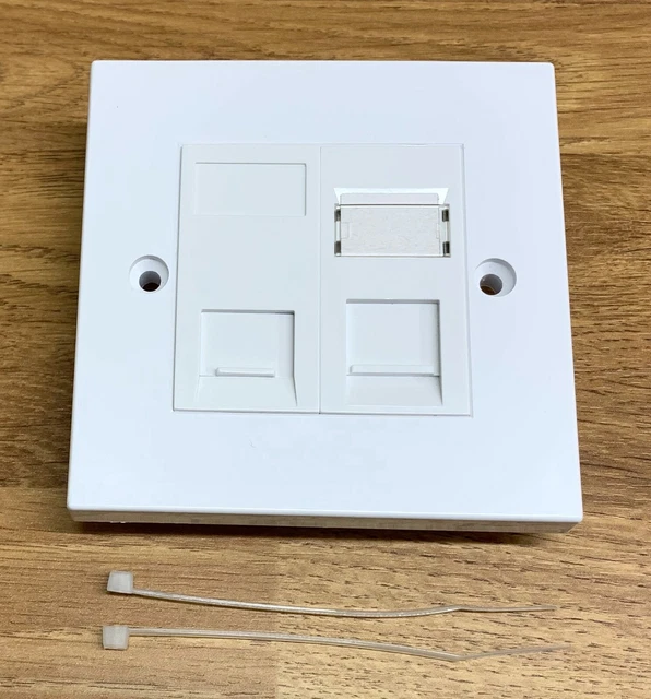 RJ45 CAT6 + Bt Master Socket Modules In Twin Faceplate All Kauden £4.99 ...
