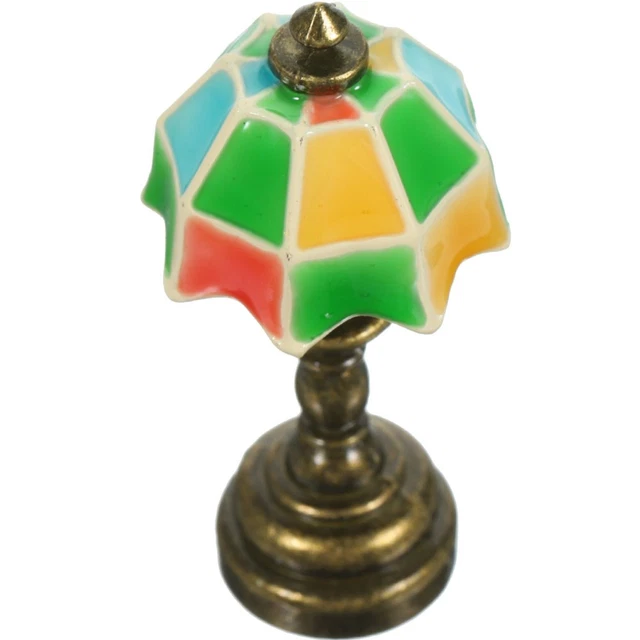 MINIATURE DESK LIGHT Alloy Mini House Retro Table Lamp for Desktop ...