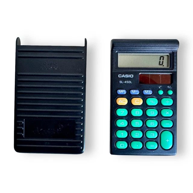 CALCULATRICE DE CALCULATRICE vintage Casio Study SL-405L poche solaire ...