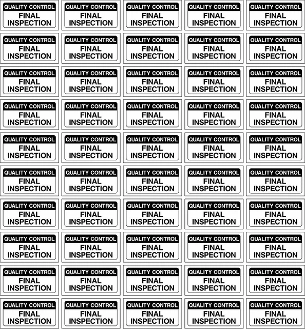 QUALITY CONTROL LABELS Final inspection £6.74 - PicClick UK