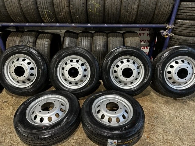 6X FORD TRANSIT Mk7 Mk8 Twin Wheel Base Steel Wheels And New Farroad ...