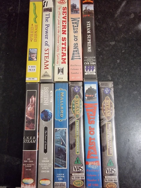 STEAM TRAINS VHS Collection, 11 Tapes £0.99 - PicClick UK