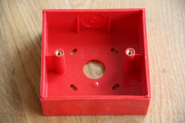 RED FIRE ALARM Call Point Wall Surface Mounted Termnial Back Box with ...