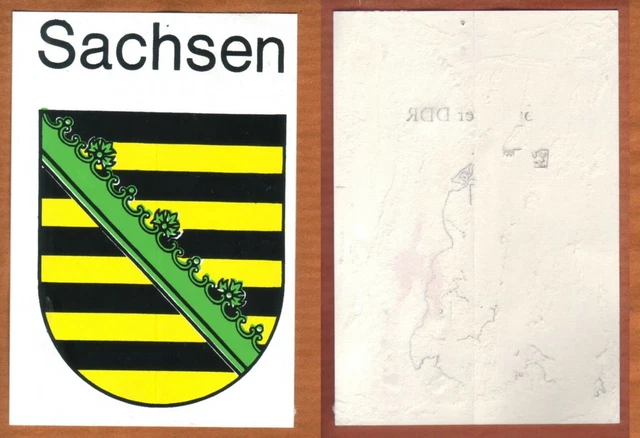 AUFKLEBER LABEL STICKER Sachsen Sachsen Wappen Landeswappen EUR 1,00 ...