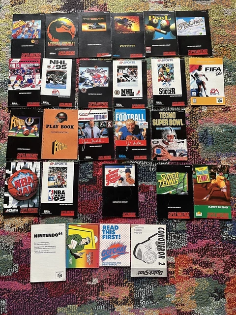 VINTAGE VIDEO GAME Booklets And Posters NES SNES $10.50 - PicClick