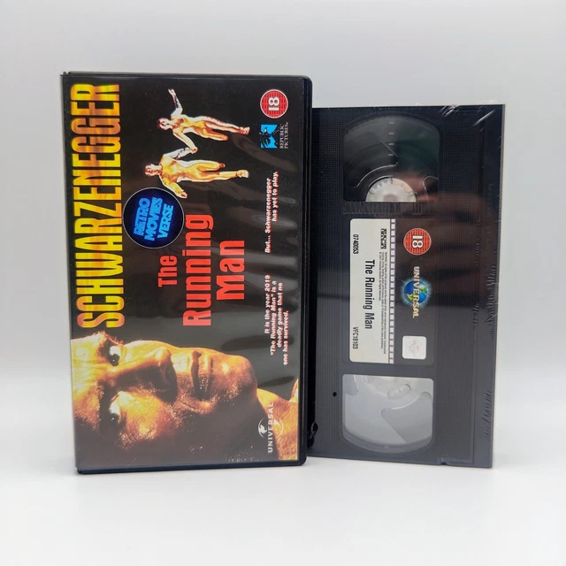 THE RUNNING MAN VHS New and Sealed Video Tape Arnold Schwarzenegger ...