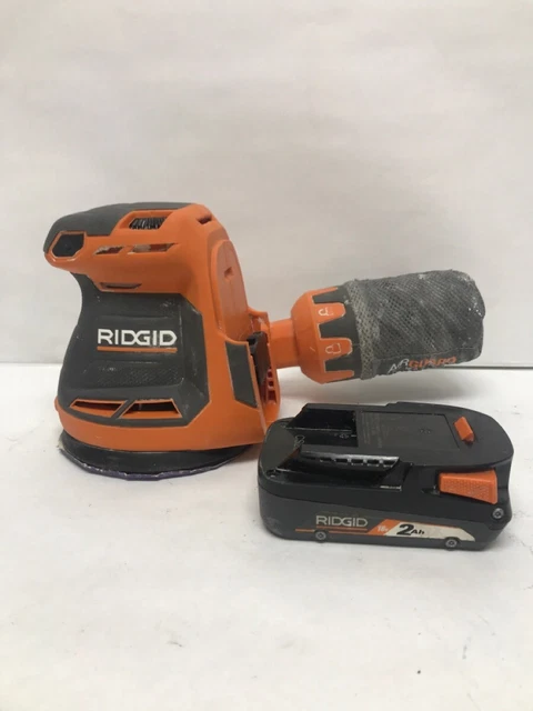 RIDGID R8606 18V Cordless 5 in. Random Orbit Sander w/Battery (me ...