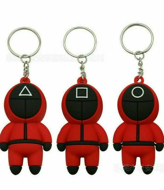 SQUID GAME FIDGET Toys Relief Figure Soldier Key Chain Bag Charm UK ...