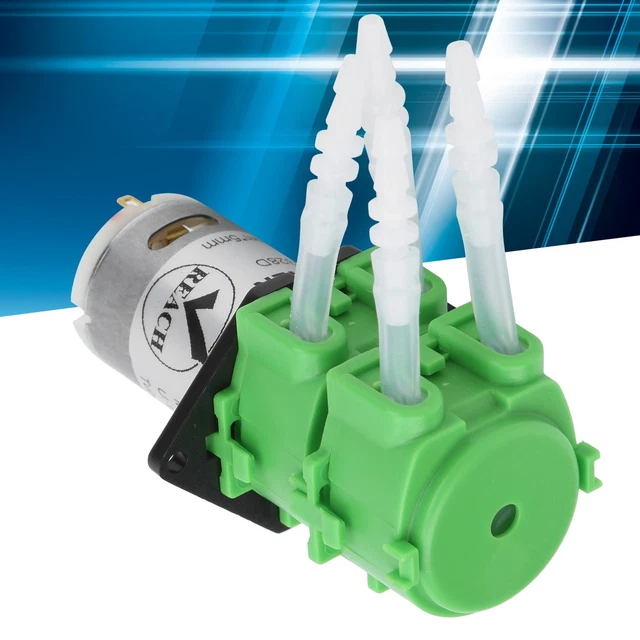 FLAT PERISTALTIC PUMP Dual Head Liquid Water Dosing For Fish Tank ...