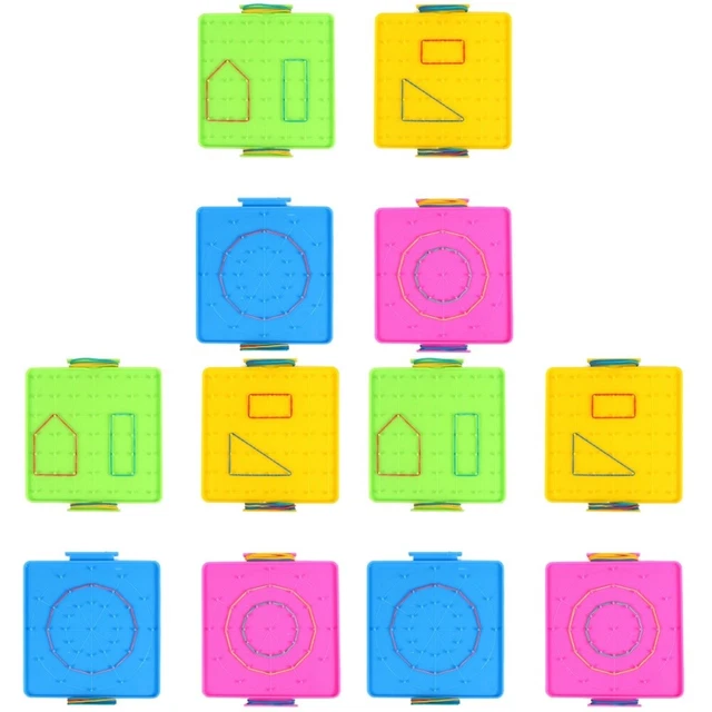 12 PCS STECKBRETT Plastik Student Grundschule Mathematik Nagelplatte ...
