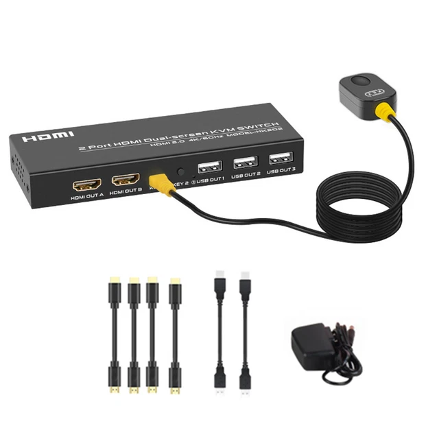 KVM SWITCHER ADAPTER Dual Screen With Desktop Switching For Windows XP ...