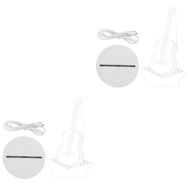 SET OF 2 3D Stereo Night Light Baby Desk Lamp Led Table for Dorm Room £ ...