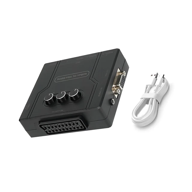 RGBS VGA TO YPBPR Component Converter SCART to YPBPR for N64 PS1 PS2 ...