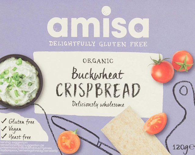 ORGANIC GLUTEN-FREE BUCKWHEAT Crispbread, 120g - Low Carb, Yeast-Free ...