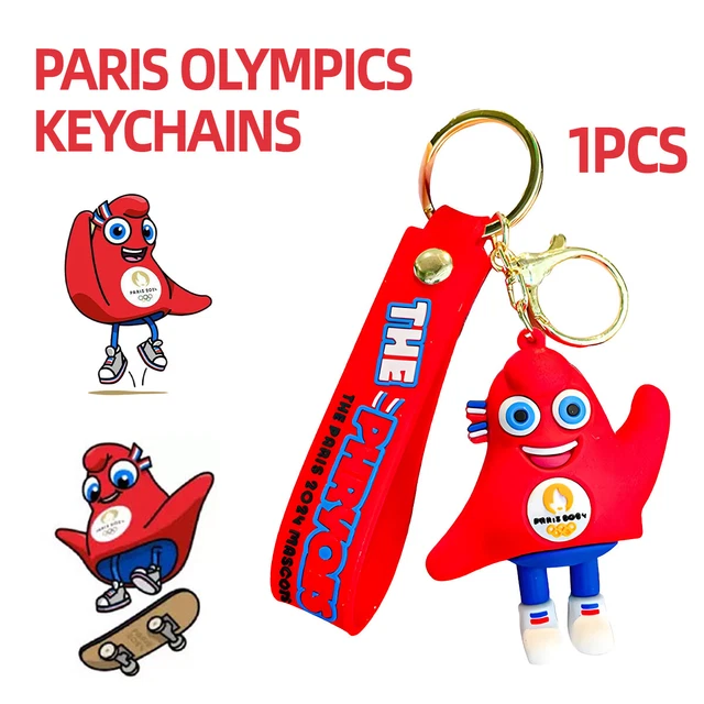 PARIS OLYMPIC GAMES Frige Mascots keychain pendants backpacks souvenirs ...