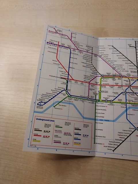 NO.4 1986 LONDON Underground Tube Map Pocket Diagram EUR 23,29 ...
