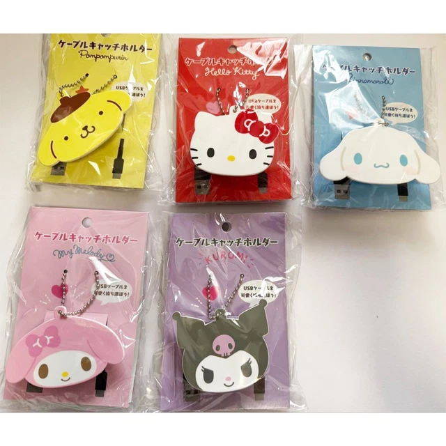 SANRIO CHARACTERS PORTABLE Cable Holder Hello Kitty My Melody Kuromi ...