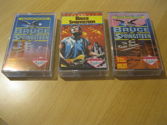 3 MC BRUCE Springsteen The Boss Keeps Rockin Tape Live & Alive INT 777. ...