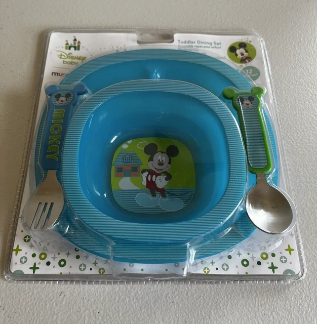 NEW DISNEY MICKEY Mouse BABY MUNCHKIN 4 Piece Toddler Bowl Plate ...
