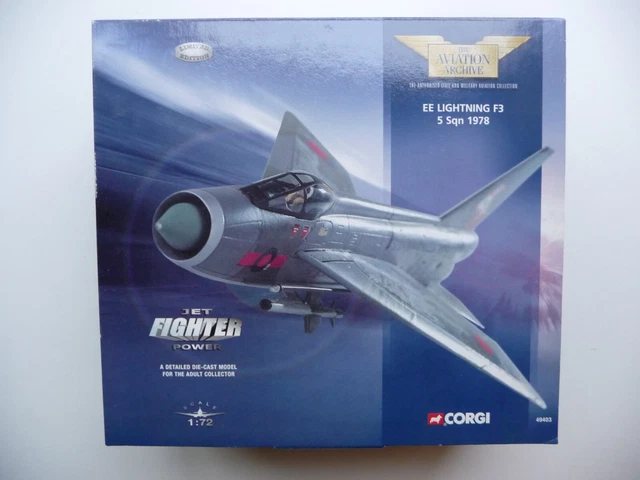 NEW CORGI AVIATION 49403 EE Lightning F3 5 Squadron 1978. £74.99 ...