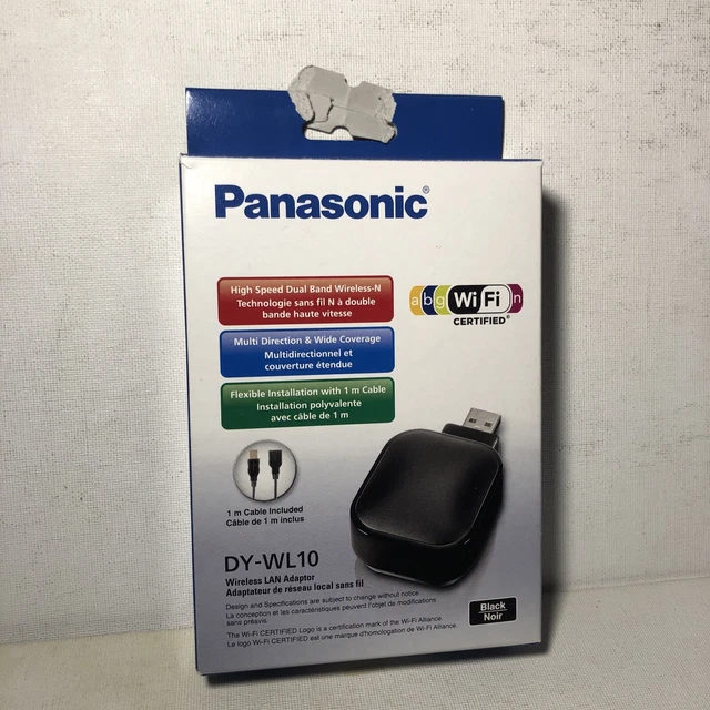 ADAPTADOR LAN INALÁMBRICO Panasonic DY-WL10 y cable USB para VieraCast ...