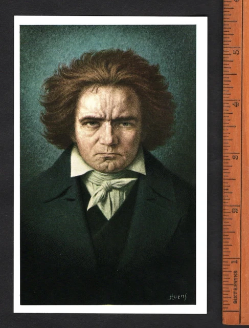 LUDWIG VON BEETHOVEN Rare Belgian Trade Card 1950's Music Composer ...