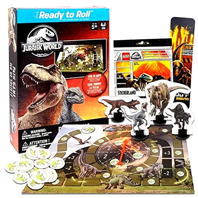 NEW JURASSIC WORLD Path Game Park Dinosaurs Board Spin Age 5+ Fast ...
