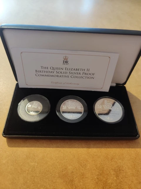 THE QUEEN ELIZABETH II Birthday Solid Silver Proof Commemorative ...