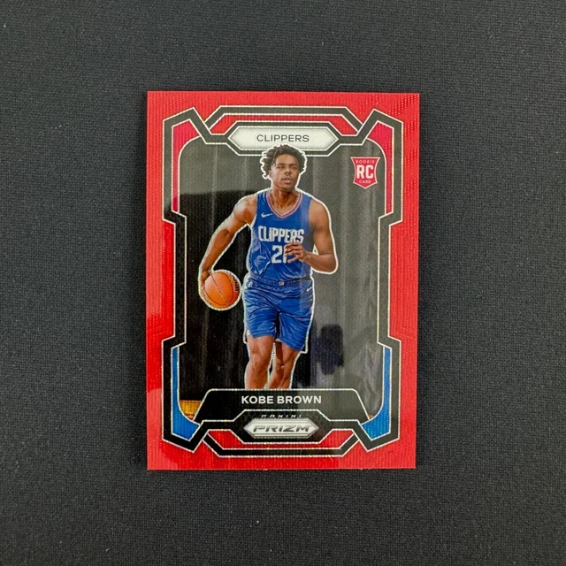 2023-24 PANINI PRIZM Kobe Brown Rookie RC Ruby Wave Prizm Clipper EUR 0 ...