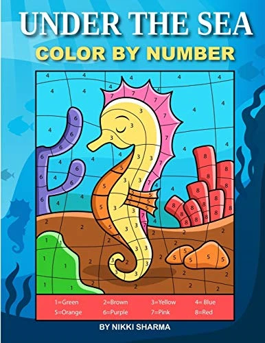 UNDER THE SEA Color By Number: Coloring Book for Kids A - Paperback NEW ...