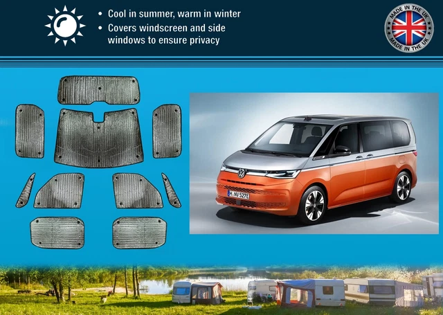 THERMAL BLINDS FOR Volkswagen T7 Multivan LWB 2023 onwards Campervan ...