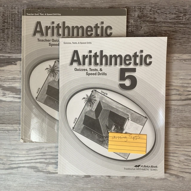 ABEKA BOOK ARITHMETIC 5 Quiz, Test, and Speed Drill Teacher & Student ...