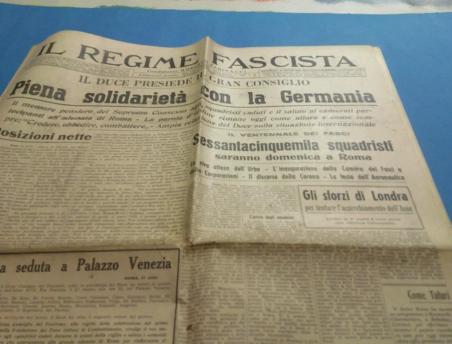 IL REGIME FASCISTA 1939 Squadristi Germania Mussolini Farinacci Cremona ...