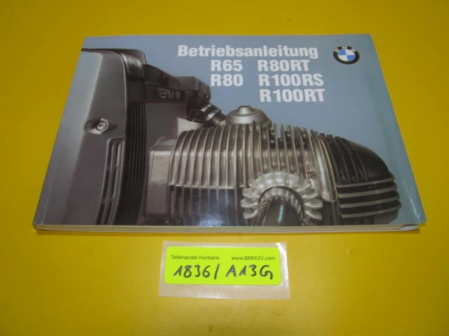 BMW R100 R80 R65 RT RS Betriebsanleitung Serviceheft 9798740 1990 ...