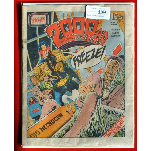 2000AD PROG 210 Judge Dredd British Comic Book Issue 2 5 81 UK 1981 ...